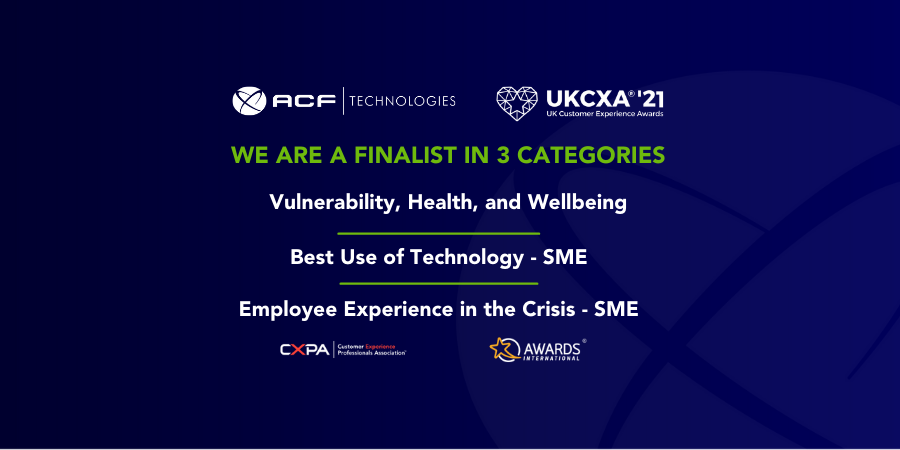 A ACF Technologies foi selecionada como multi-finalista para UKCXA '21